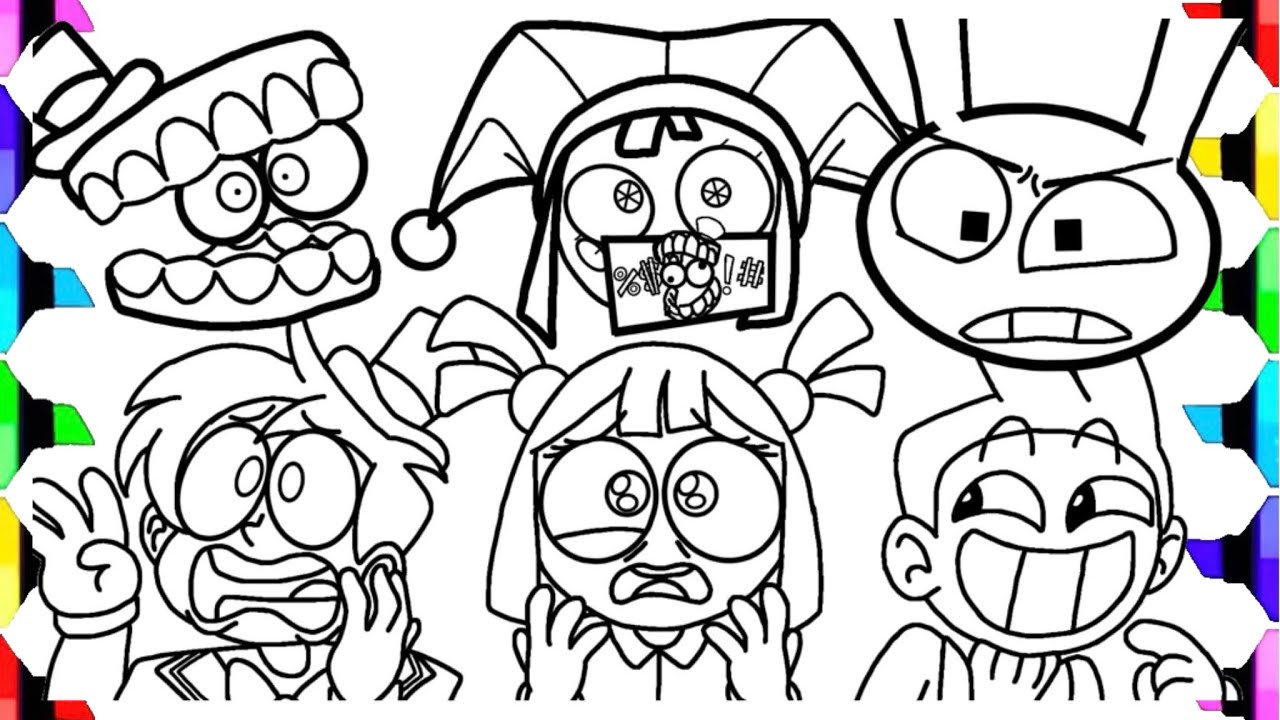 The Amazing Digital Circus- New coloring pages/How to Color / NCS Music ...