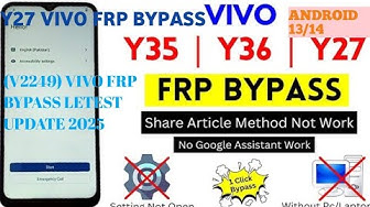 All Vivo Y28 FRP Bypass Android 14 Settings Not Open 2025 || Vivo Y28 V30 V40 FRP Bypass 2025 ...