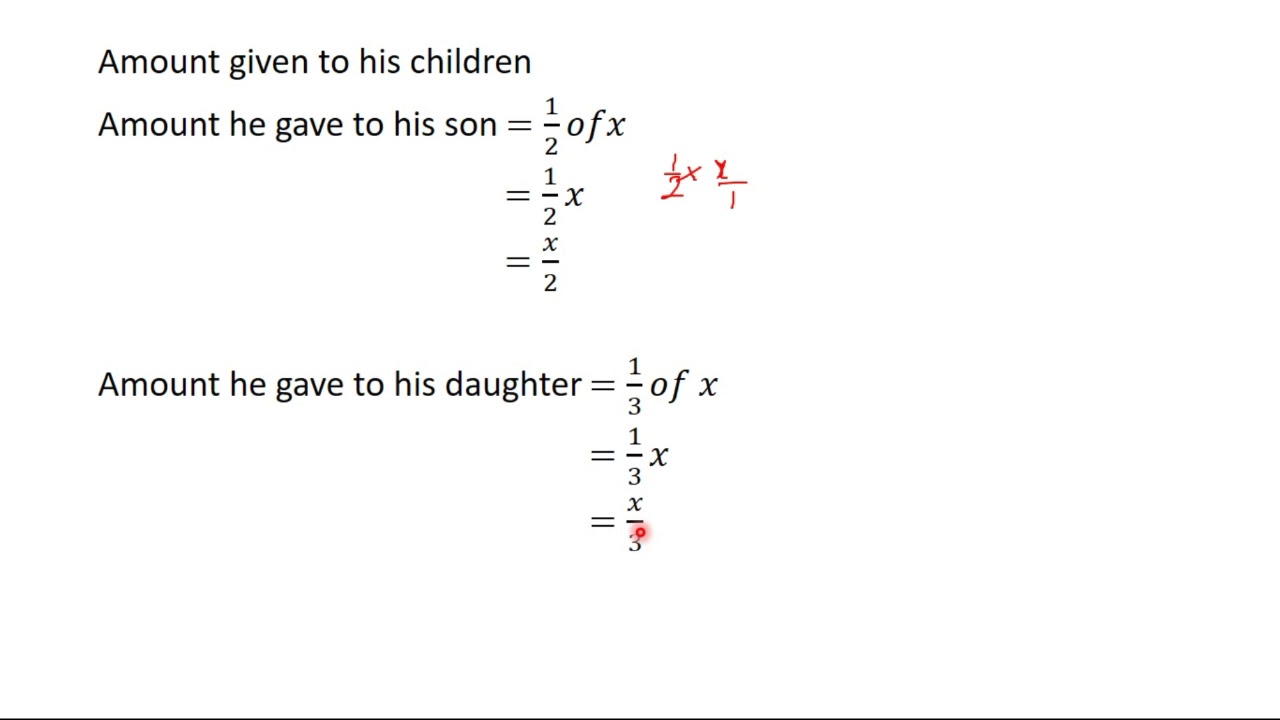 Solving practical problems involving fractions - YouTube