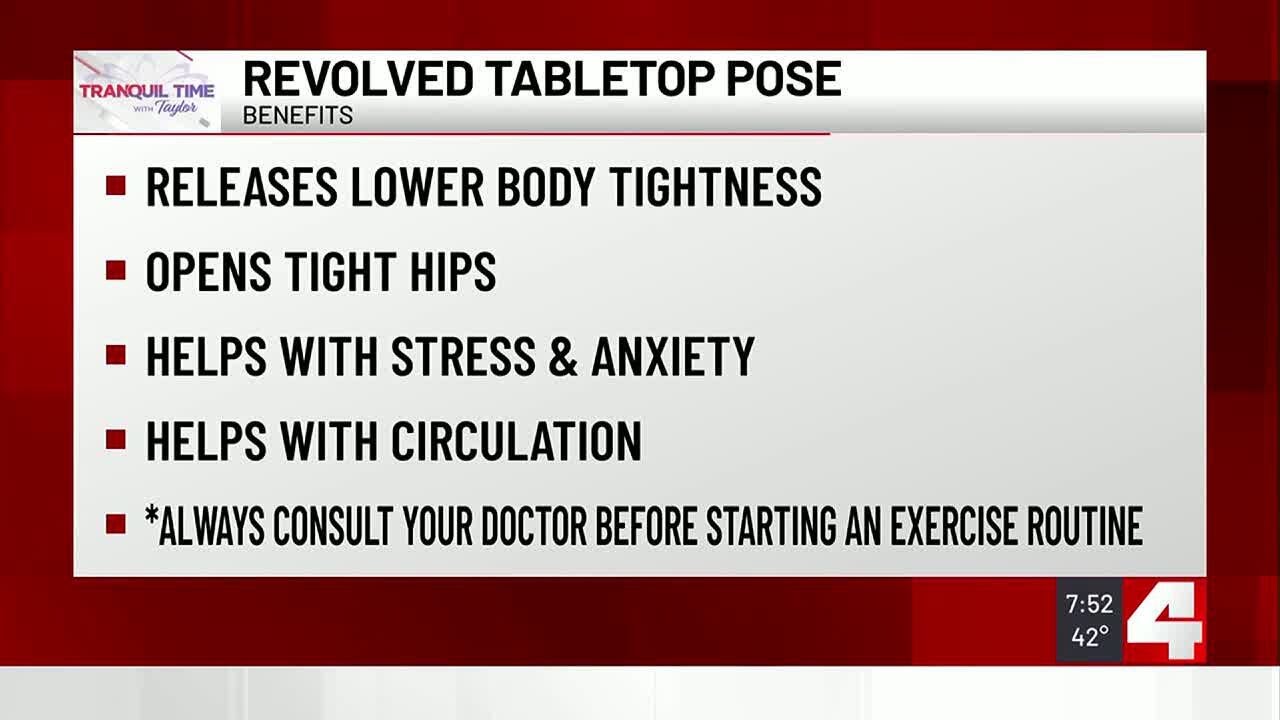 Tranquil Time with Taylor: Revolved Tabletop pose - YouTube