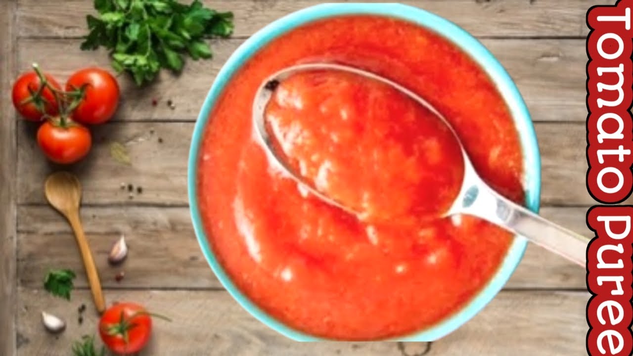 Homemade Tomato Puree Recipe || Easy Tomato Paste ...