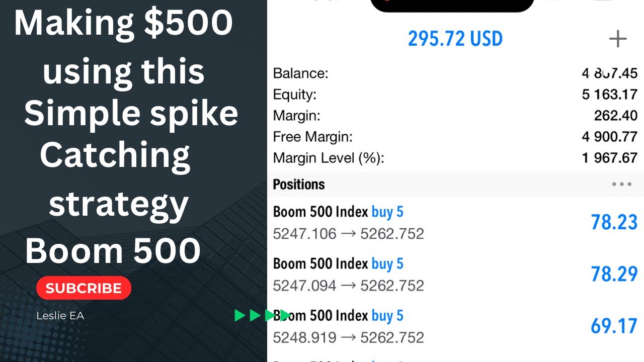 Update on Spike Catching Strategy killing Boom 300 full explanation ...