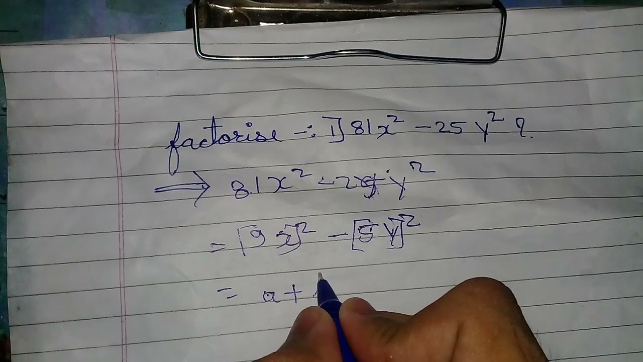 Factorise 81x2 25y2 FACTORIES Rushikesh Surywanshi Math Solution factorise-81x2-25y2-factories-rushikesh-surywanshi-math-solution