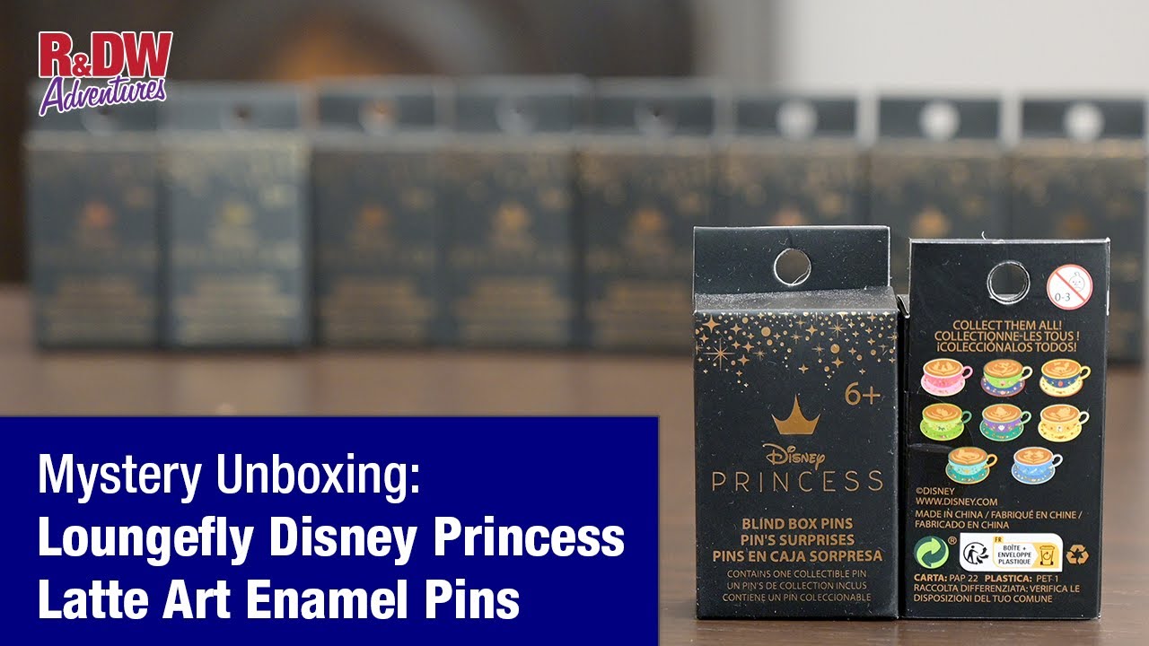 Mystery Unboxing: Loungefly Disney Princess Latte Art Enamel Pins - YouTube