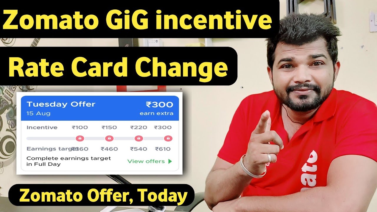 Zomato gig rate card change today || Zomato gig incentive update 2023 ...