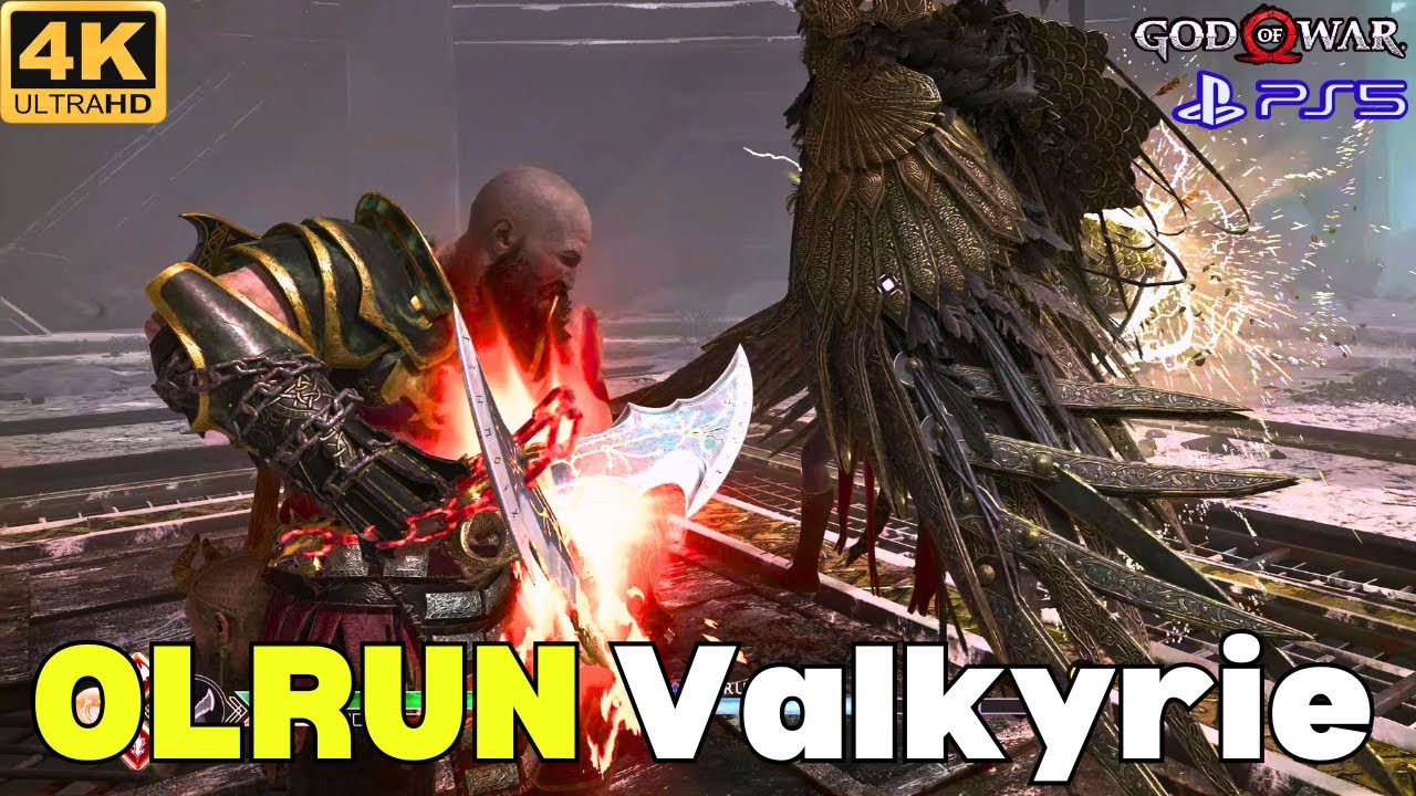 GOD OF WAR 4 PS5 Gameplay - Olrun Valkyrie Boss Fight | Kratos Vs ...