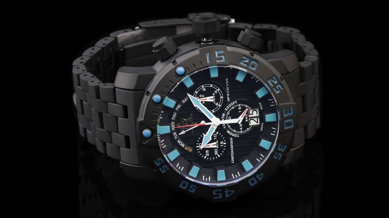 Invicta 14253 Sea Base Titanium 1000 Meter WR Swiss Chronograph ...