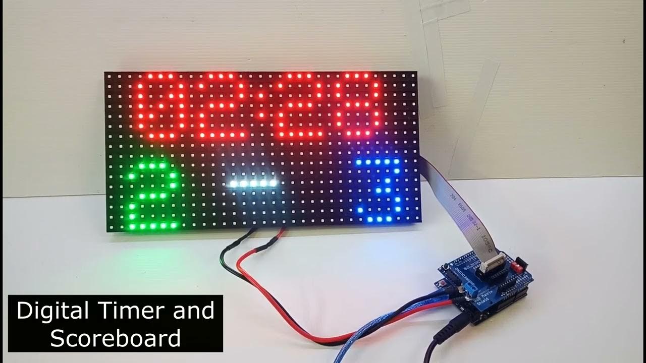 Arduino UNO Shield For P10(1/4 scan) and P6 RGB displays- build your own digital scoreboard ...