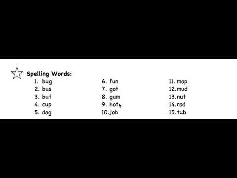 Sept 28th Spelling Words - YouTube