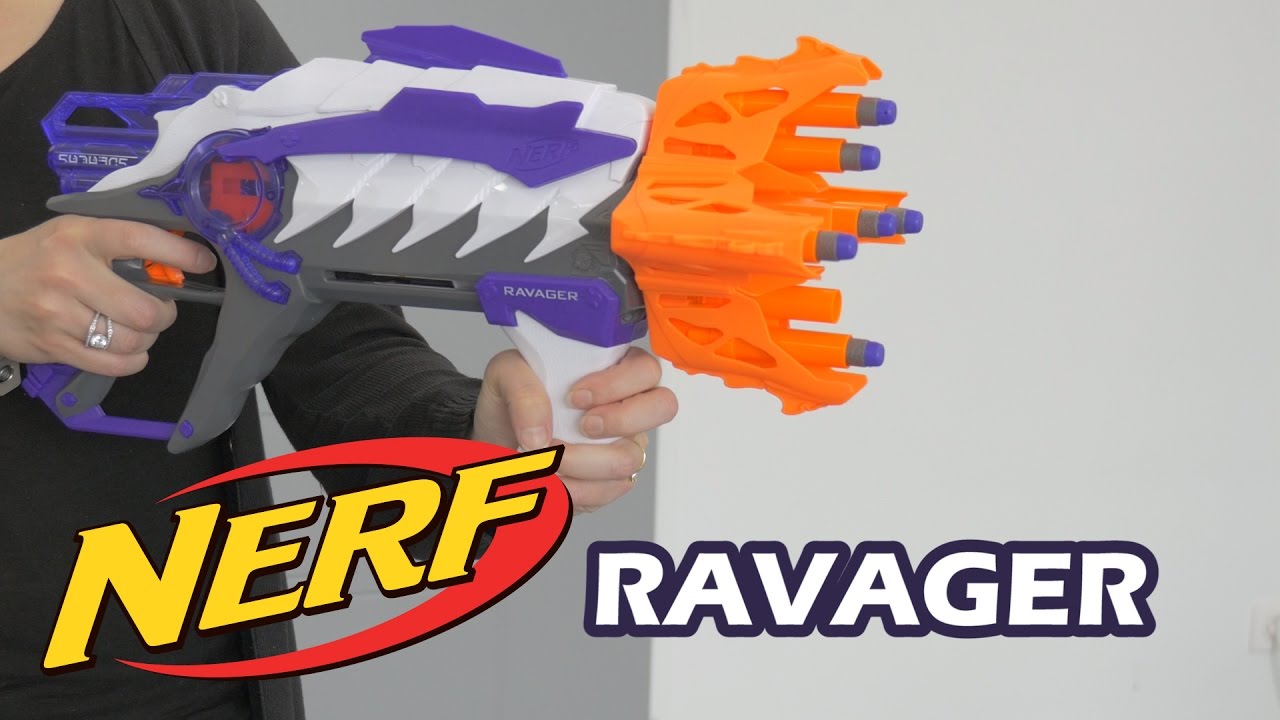 Nerf Alien Menace Ravager - Démo du blaster en français HD FR - YouTube