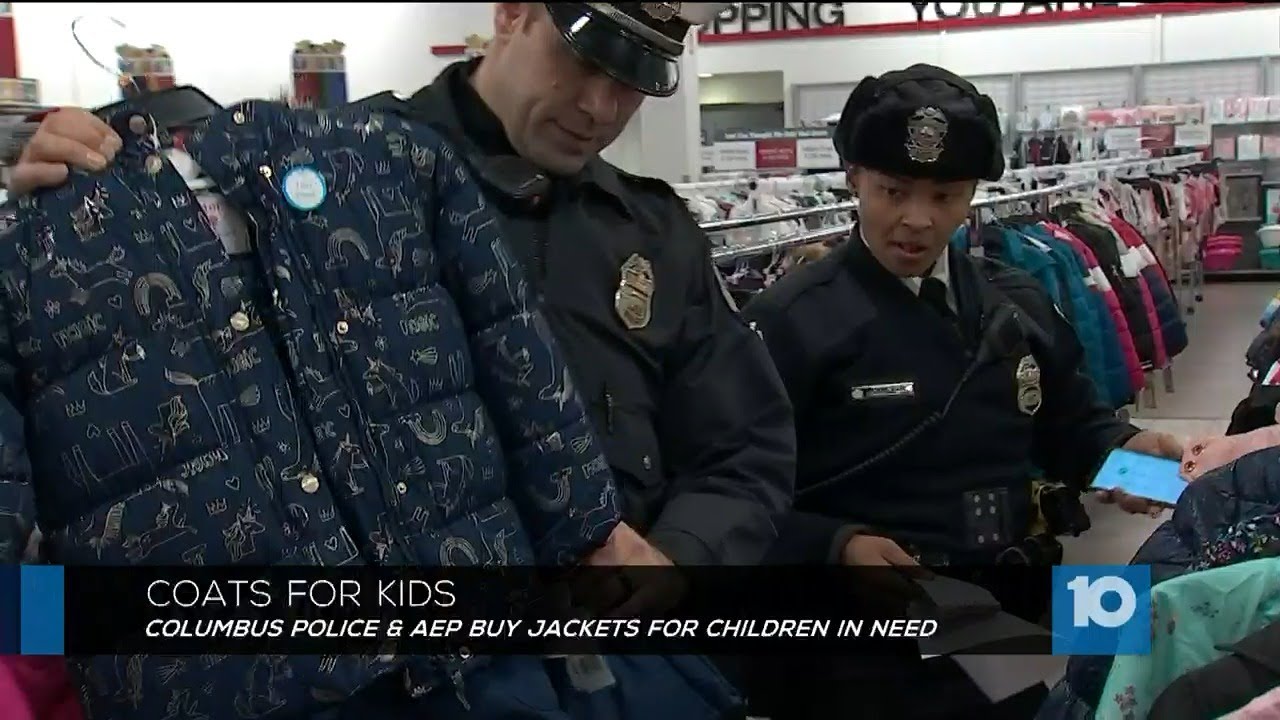 Columbus Police & AEP Ohio buy coats for kids in need - YouTube