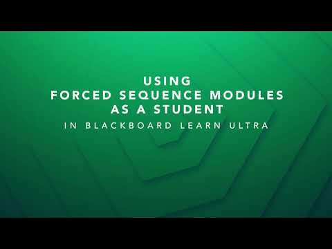 Forced Sequence Modules for Students - YouTube