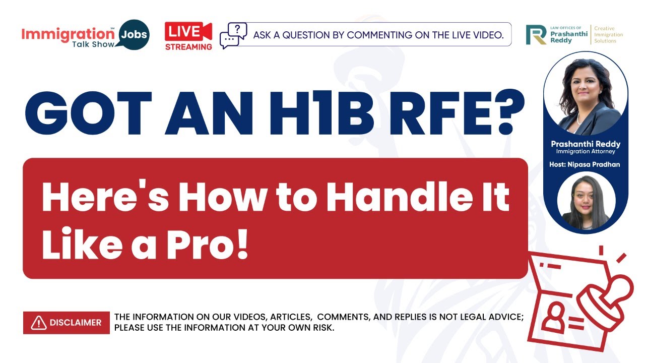 Got an H1B RFE? Here's How to Handle It Like a Pro! - YouTube