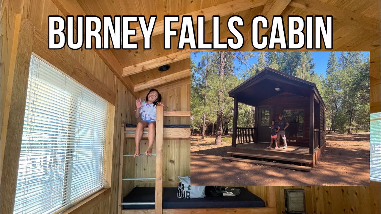 CABIN CAMPING IN BURNEY FALLS - YouTube