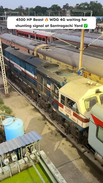 4500 HP Beast 🔥 WDG 4G waiting for shunting signal at Santragachi Yard - YouTube