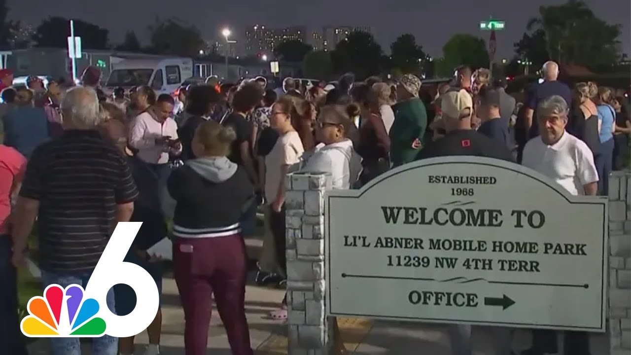 Hundreds of residents of mobile home park fight move-out notices - YouTube