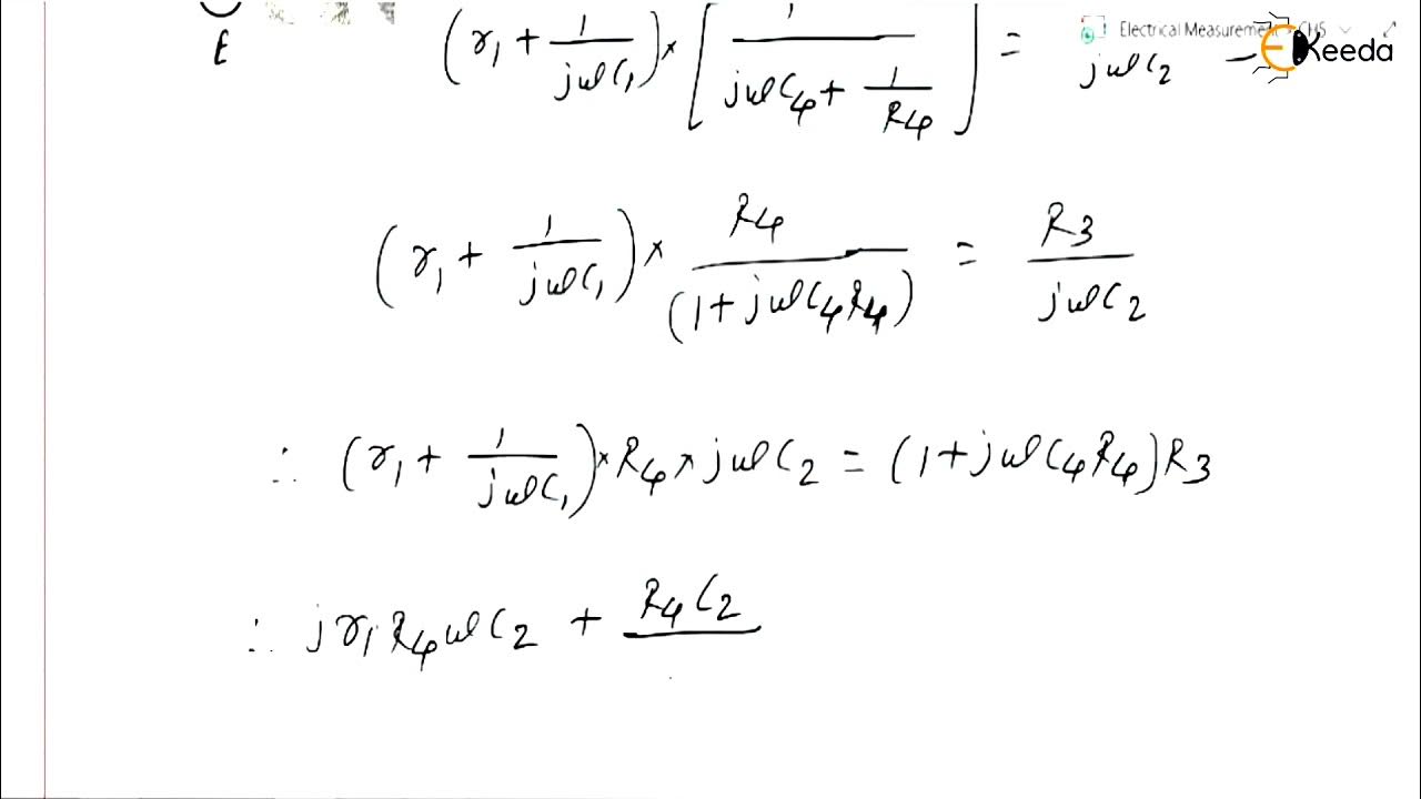 Schering Bridge | Measurement of R, L and C | GATE Electrical and Electronics Measurement - YouTube