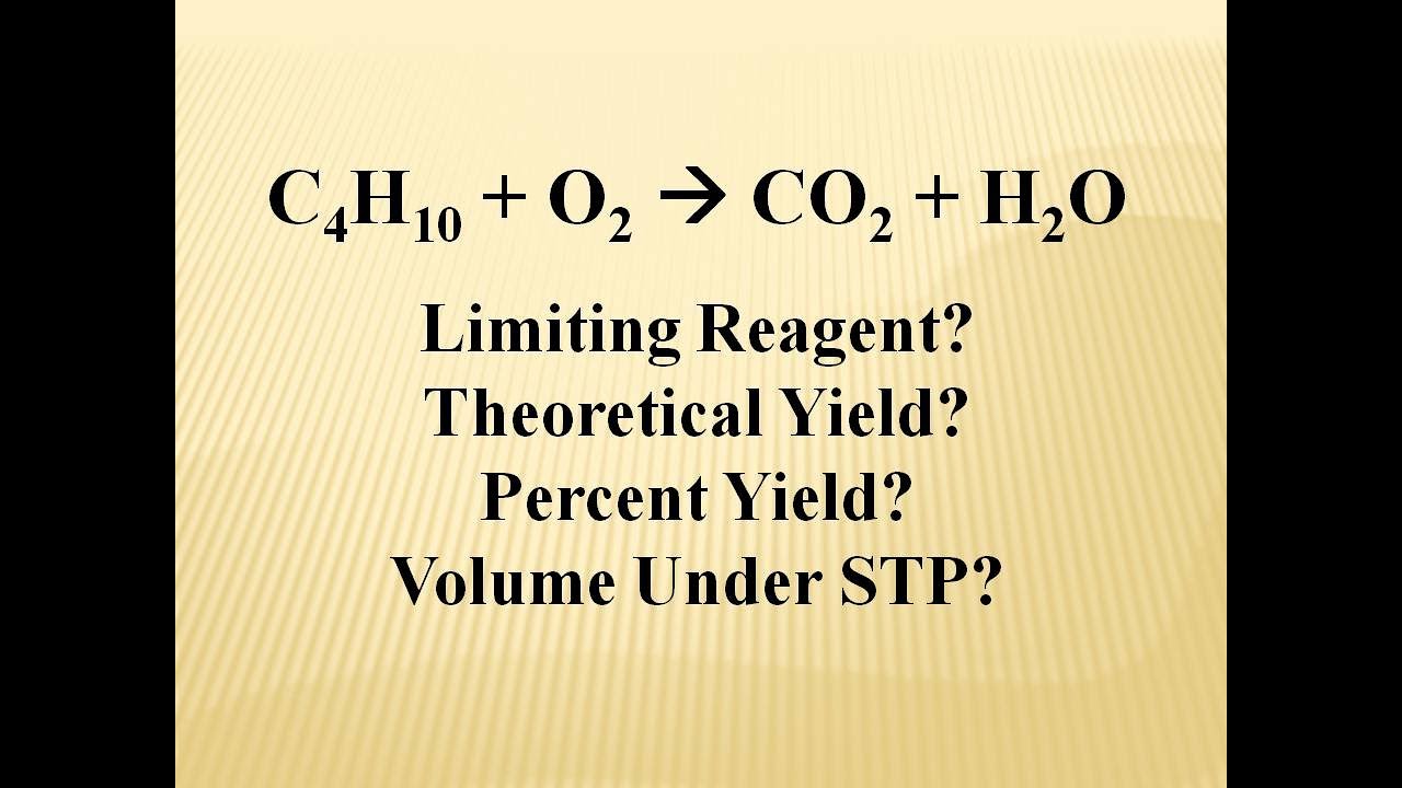 Limiting Reactant? Theoretical Yield? Percent Yield? - YouTube