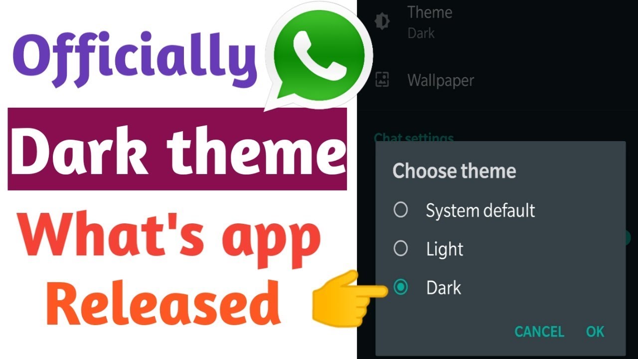 WhatsApp Dark Mode/Whatsapp dark theme/ dark mode in WhatsApp - YouTube