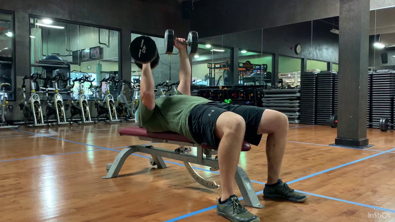 Flat DB Chest Press - 2 DBs Alternating - YouTube