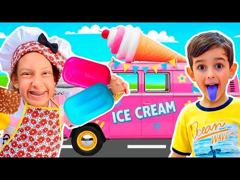 Uma Aventura de Sorvete em Dose Dupla com MC Divertida e JP | Quem Pegou meu Picolé e Doces