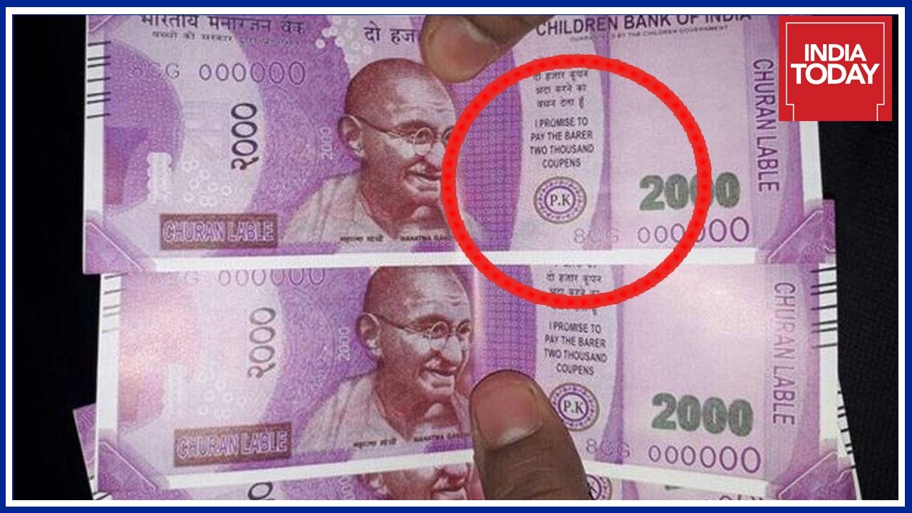 Fake Rs 2000 Note Marked 'Children Bank Of India' Dispensed From Delhi ...