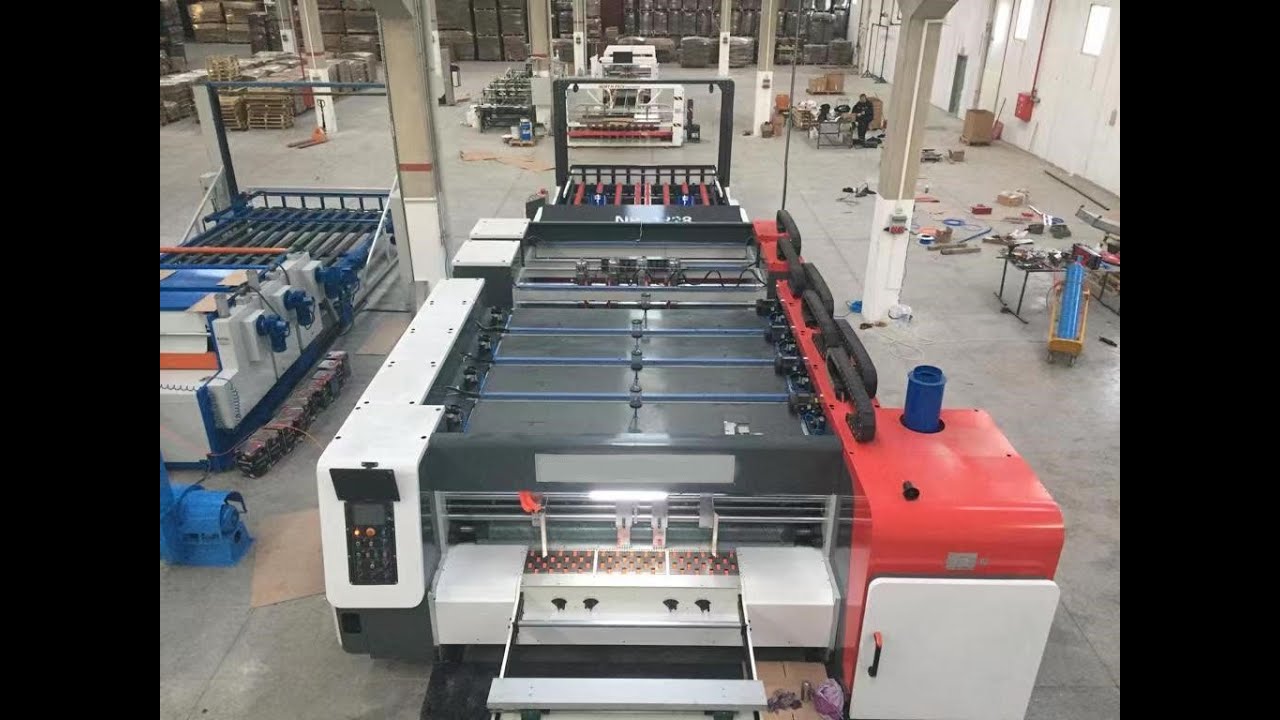 Lead Edge Four Color Rotary Die Cutting with Vibrator and Stacker - YouTube