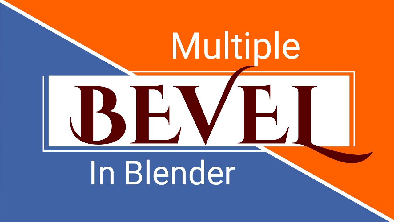 How to use bevel modifier in blender - YouTube