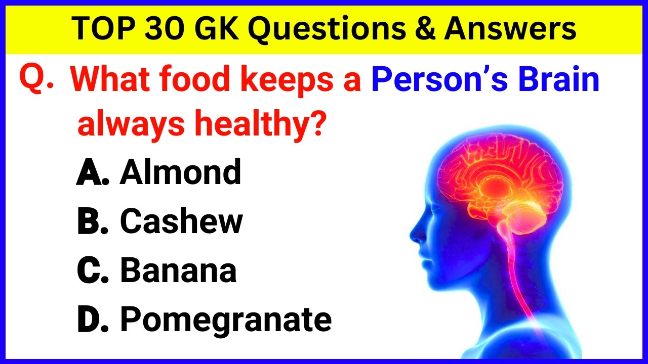 Top 30 GK Question and Answer | Gk Questions and Answers | GK Quiz | GK ...