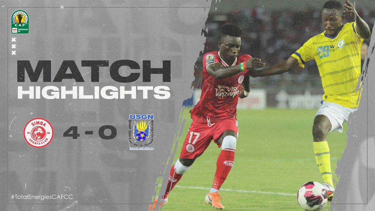 HIGHLIGHTS | Simba SC 4-0 USGN | Matchday 6 | #TotalEnergiesCAFCC - YouTube