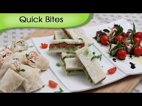 Party Appetizers, Quick Bites | 3 Different Types Of Starters / Snack ...