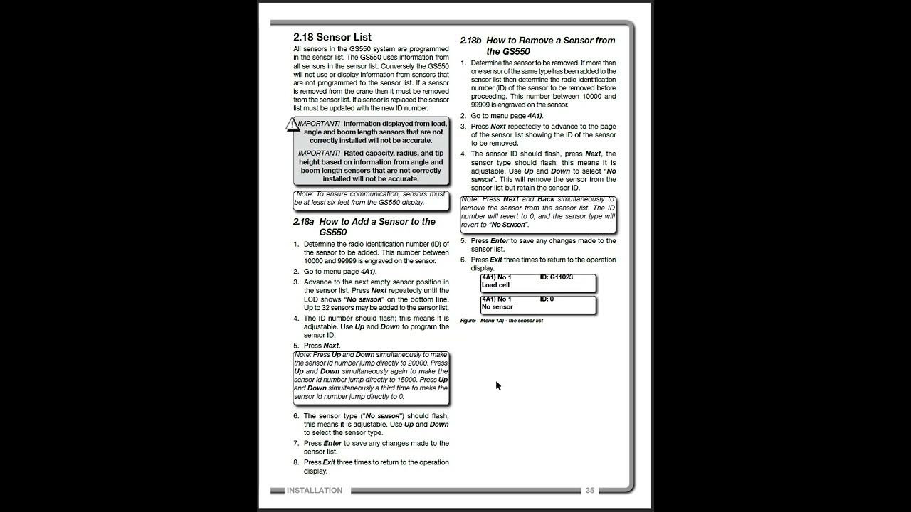 Trimble GS550 Display Add Remove Sensor - YouTube