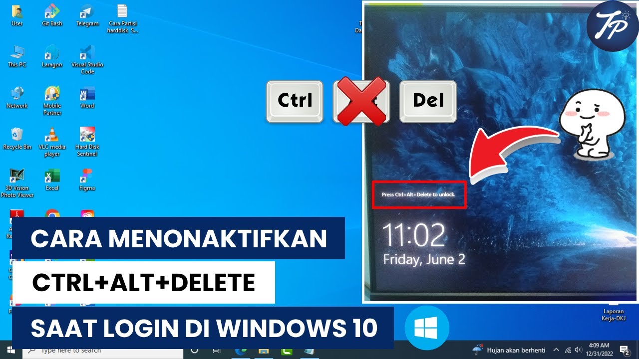 Cara Menonaktifkan CTRL ALT DEL Saat Login Di Laptop Windows 10 - YouTube