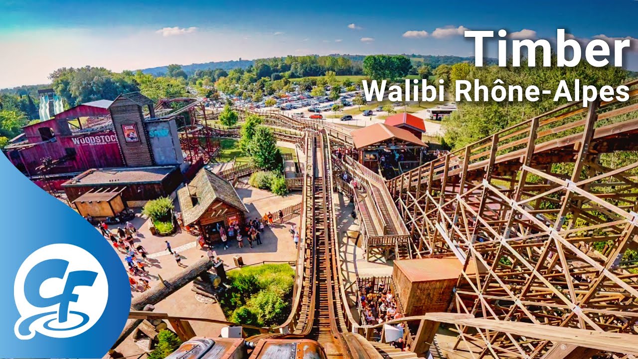 Timber front seat on-ride 5K POV @60fps Walibi Rhône-Alpes Rhone-Alpes - YouTube