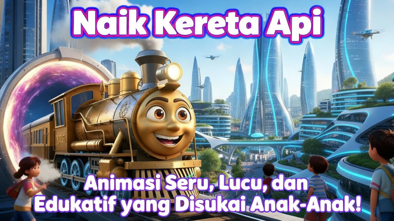NAIK KERETA API | ANIMASI SERU, LUCU, EDUKATIF DAN DISUKAI ANAK-ANAK ...