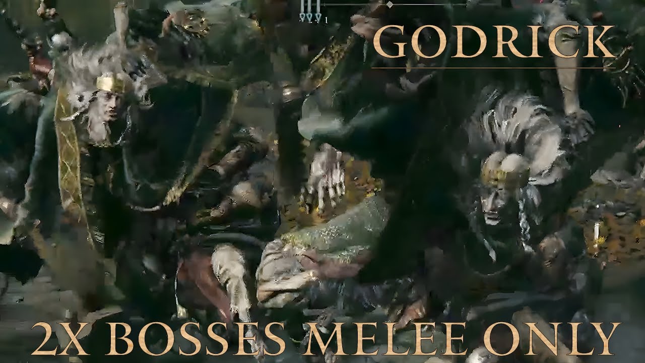 Elden Ring - DOUBLE BOSSES CHALLENGE | Melee Only | #3 GODRICK THE ...