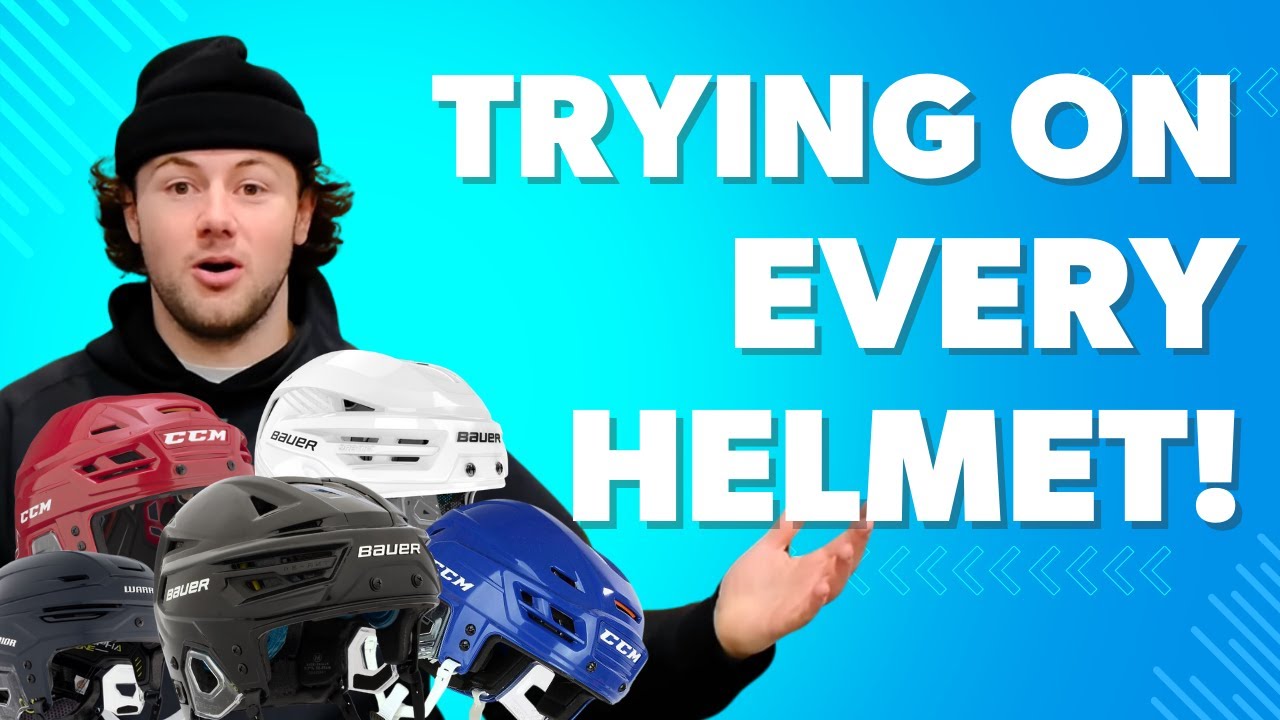 We tried on EVERY Hockey Helmet - YouTube