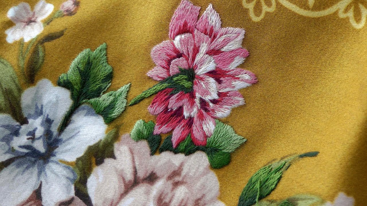 Satin Embroidery Embroidery for Beginners - YouTube
