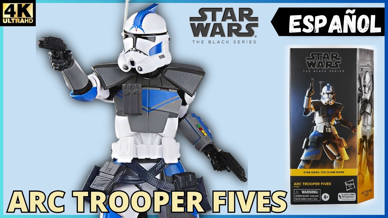 🔵 ARC TROOPER FIVES Star Wars the black series unboxing español clone ...