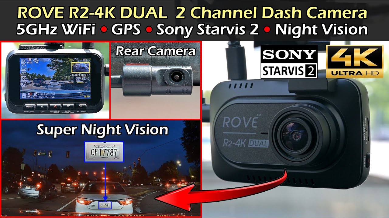NEW Rove R2-4K Dual Car Dashcam | WiFi | GPS | Super Night Vision ...
