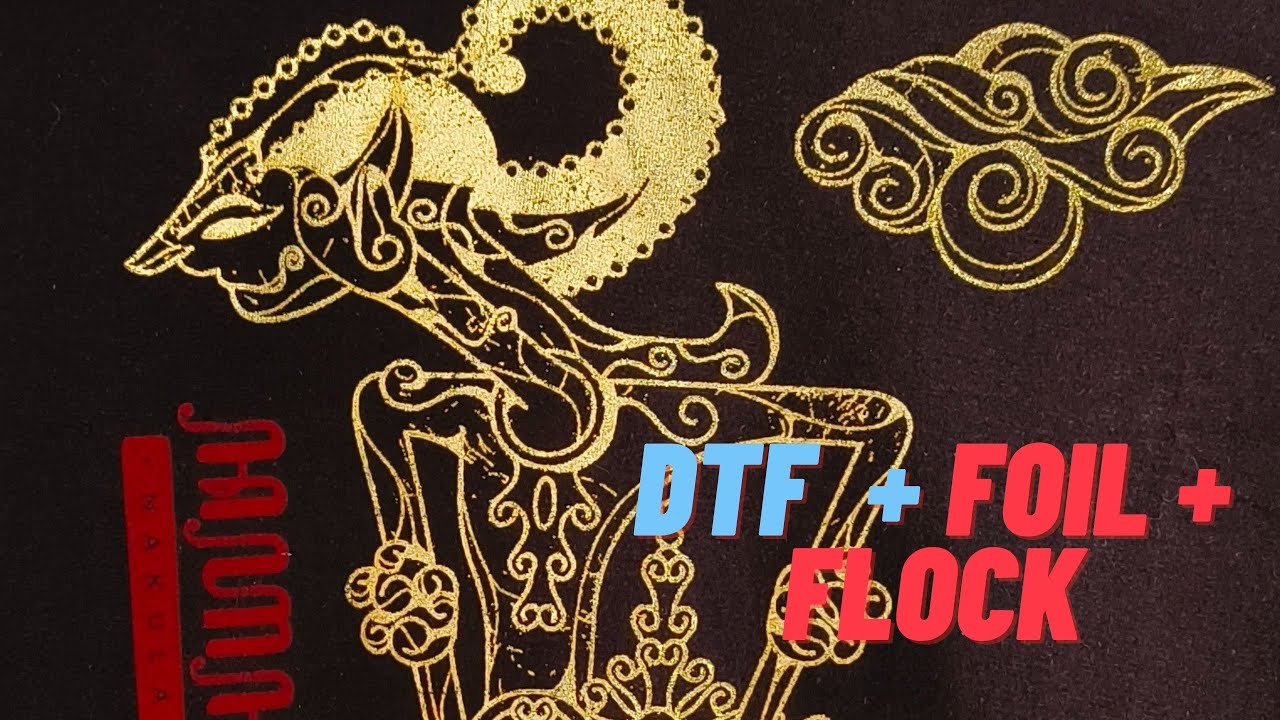 Kombinasi DTF + Foil + Flock, hasilnya maknyuss ?? - YouTube