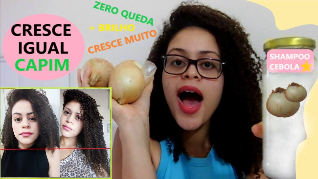 SHAMPOO DE CEBOLA CASEIRO faz seu cabelo crescer, acaba com caspa e ...