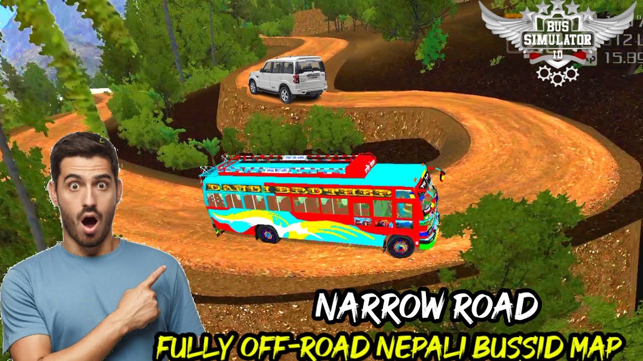 Nepali bus||Nepali bus skin ||off-road driving||Nepali BUSSID map ...