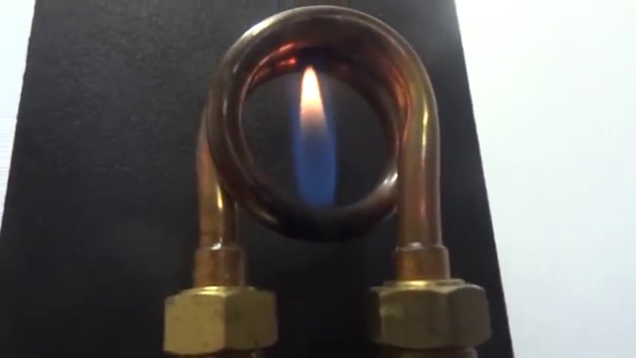 Bruleur sans mêche externe à alcool - YouTube