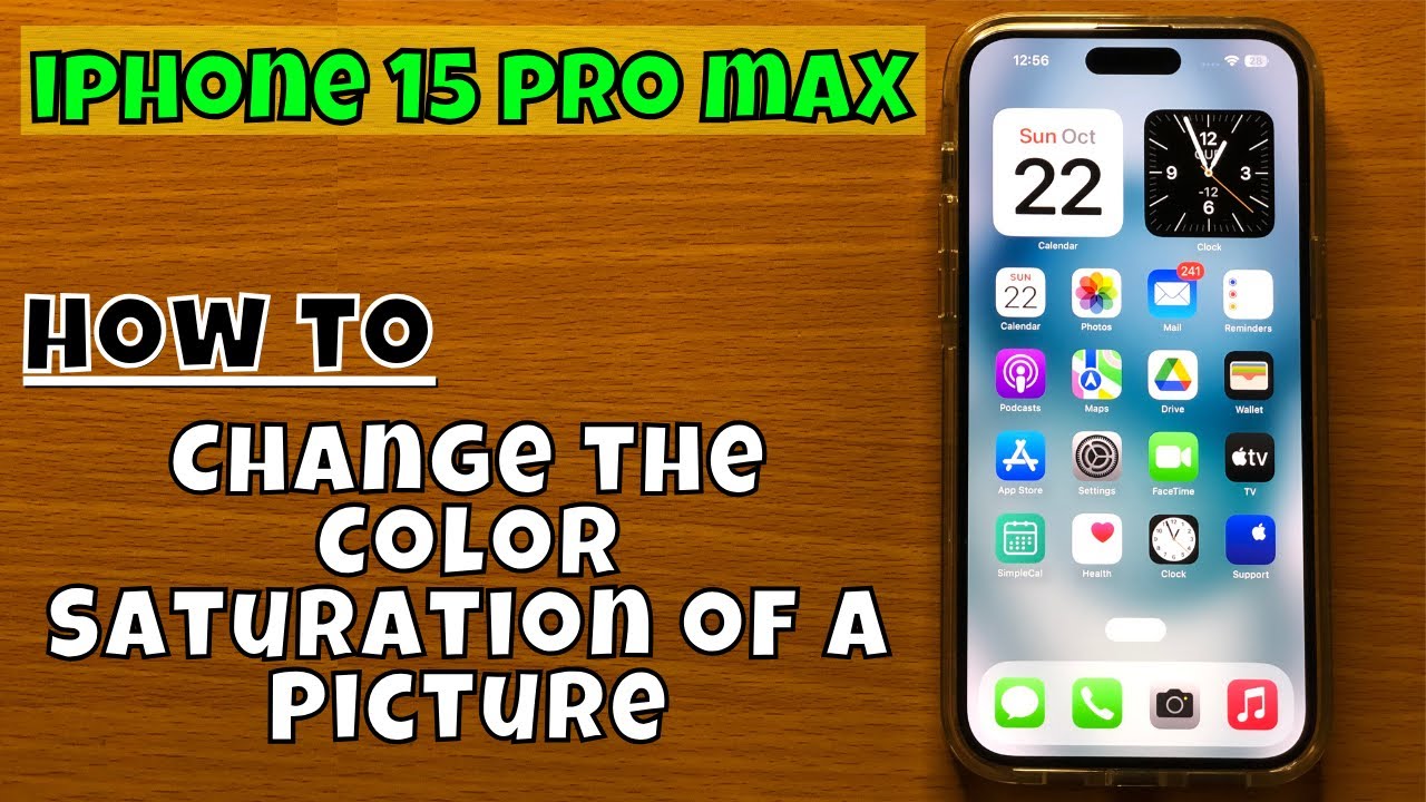 How to Change the Color Saturation of a Picture iPhone 15 Pro Max - YouTube