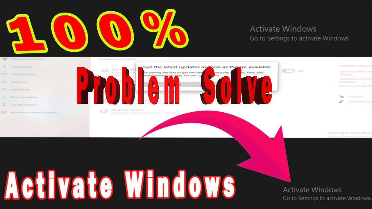 How to remove activate windows go to settings to activate Windows 10 ...