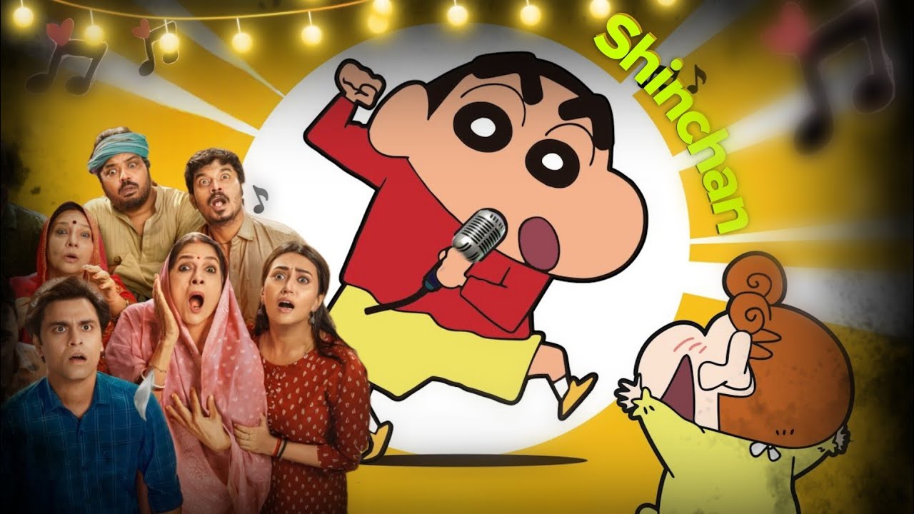Shinchan Cartoon + Hind Ke Sitara Song | Cradit By:- Shinchan Lover ...