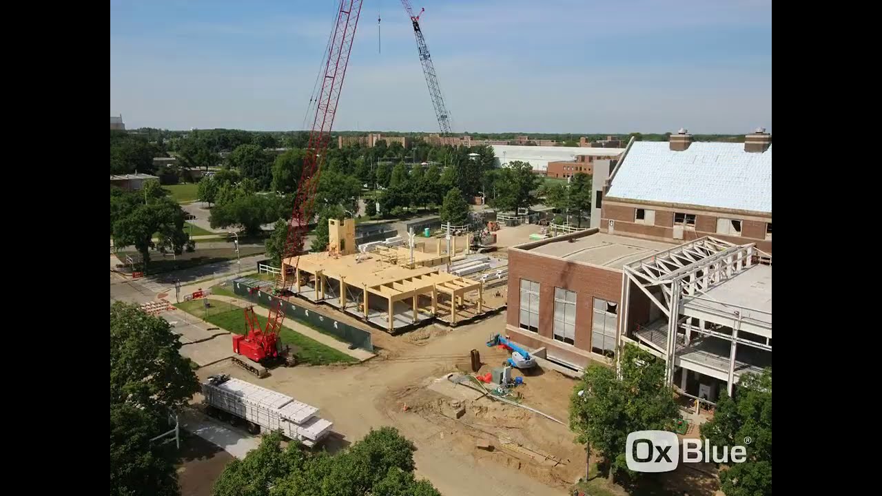 Michigan State University STEM Building Mass Timber Time Lapse - YouTube