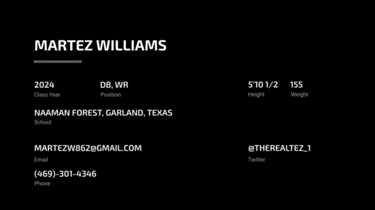 Martez Williams (2024 DB/WR) - YouTube