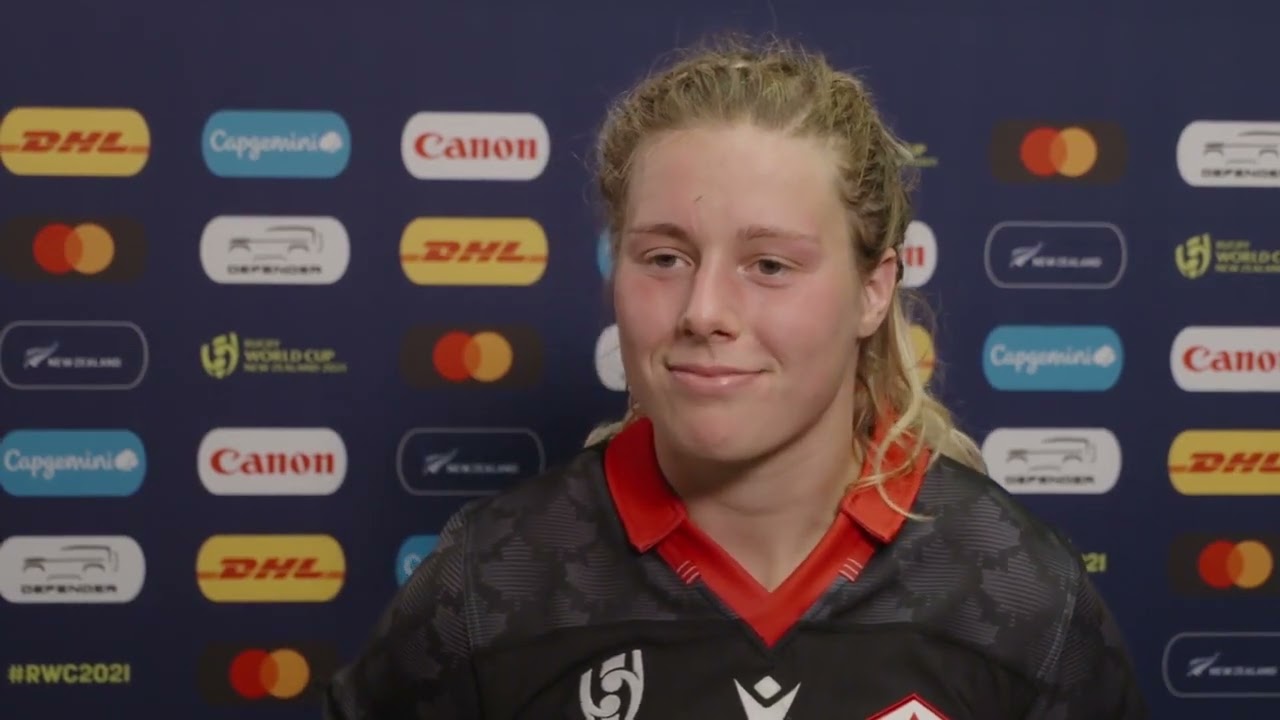 Rugby World Cup - Canadian #8 Sophie de Goede after win over Japan ...